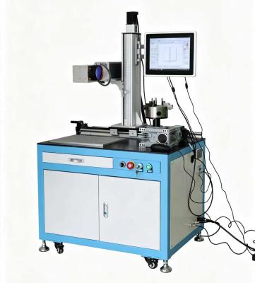 China Customized Fiber Laser Marking Machine Rotary Axis Flat And Cylindrical Engraving for sale