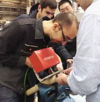 China HBS-380D Electric Portable Dot Peen Marking Machine Handheld For VIN Code Metal Parts for sale