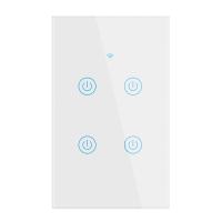 China 10A Smart Wifi Switch Double Control 4 Gang Smart Switch Hands Free 110V-250V AC for sale