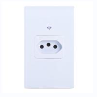 China 100V - 240V Brazilian Power Socket Wireless Tuya Wall Socket 20A for sale