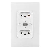 China Multi Functional Brazilian Plug Sockets 50Hz / 60Hz Smart Wifi Sockets With USB Charging for sale