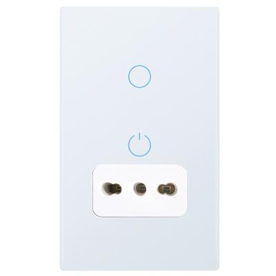 China Residential Italian Wall Outlet 10A 1 Gang Switch Socket Customized for sale