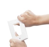 China Screw Holes Switch Plate Covers Glossy Light Switch Plates Rectangular for sale