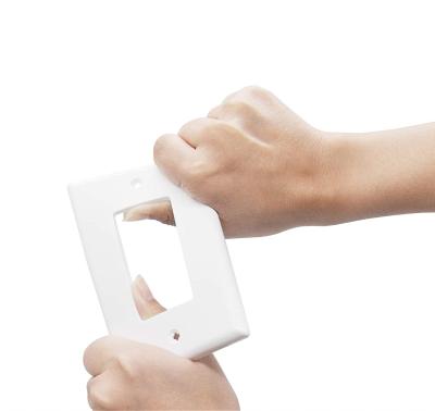 China Screw Holes Switch Plate Covers Glossy Light Switch Plates Rectangular for sale