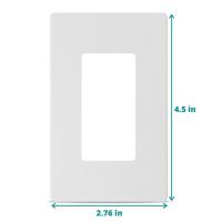 China Rectangular Switch Wall Plate Plastic 1 Gang Wall Plate Screwless Matte Finished for sale