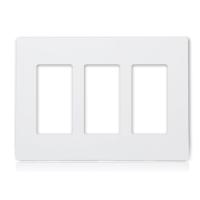 China Glossy Finish Triple Gang Wall Plate Screwless 3 Gang Face Plate Rectangular For Wall Socket for sale