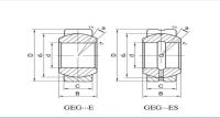 China Single Slot Spherical Plain Radial Bearing GEEM30ES 2RS Single Groove 30x55x32 Bearing for sale