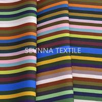 China Sublimation Printied Recycled Striped Swimwear Fabric Beachwear Diving Suits for sale