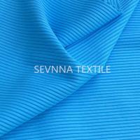 China Spandex Lycra 255gsm Recycled Swimwear Fabric Printable Ribbed Women Bathing Suit for sale