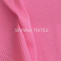 China Sustainbale Rib Recycled Polyester Swimwear Fabric 210gsm Pink for sale