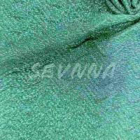 China Recycled Fiber Activewear Knit Fabric 77%Recycled Nylon 6%Silver Metallic 17%Spandex Machine Washable for sale