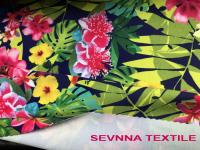 China Ink Jet Digital Printing Floral Swimwear Fabric With Customized Pattern for sale