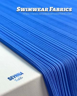 China Blue Swim Textured Fabrics For High-Performance And Fashionable Swimwear for sale