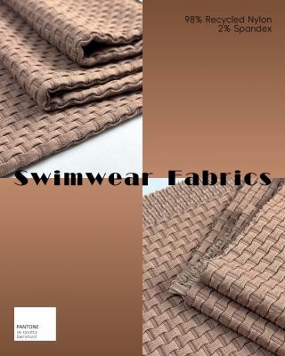 China 105cm Recycled Nylon Spandex Double Knit Fabric 360gsm for sale