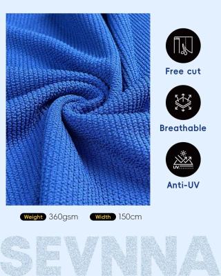China Premium 360gsm Weight Textured Swim Fabric with 150cm Width and UPF 50+ Sun Protection for sale