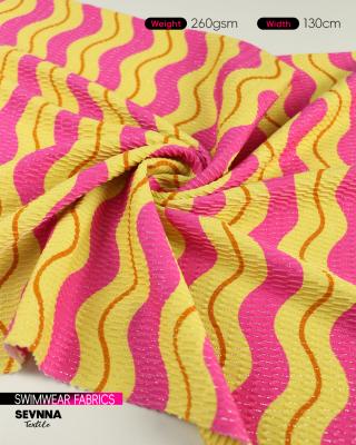 China Eco-friendly Recycled Swimwear Fabric with 78% Recycled Nylon 5% Metallic Silver and 17% Spandex for sale