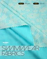 China Premium Textured Swim Fabric with 135cm Width 195gsm Weight and 50% Recycled Polyester Composition for sale