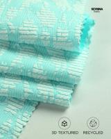 China 195gsm 50%Recycle Polyester + 38%Nylon + 12%Spandex Textured Swim Fabric for Swimwear for sale