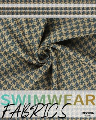China Quick Drying Textured Swim Fabric with 370gsm Weight and 135cm Width for High-Performance Swimwear for sale