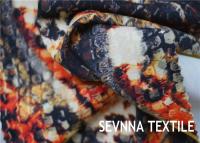 China Wet Printing Patterned Polyester Fabric , Spandex Lycra Polyester Jersey Fabric for sale