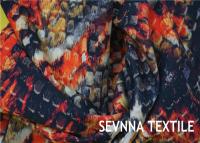 China Wet Printing Patterned Polyester Fabric , Spandex Lycra Polyester Jersey Fabric for sale