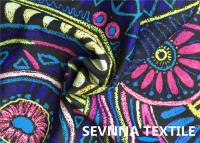 China Circular Knitting Stretch Leggings Fabric Acid Printing Nylon Fabric Geo Wave Design for sale