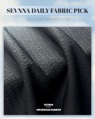 China High Chlorine Resistance Textured Swim Fabric with 98% Recycled Polyester and UPF 50+ Protection for sale