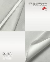 China Stretch Lycra Fabric with 85% Recycled Polyester, UV Protection, and Moisture Wicking for Activewear and Swimwear for sale