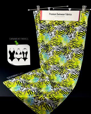 China Breathable Recycled Swimwear Fabric made from recycled fibers providing UV protection and resistance to fading for swimwear for sale