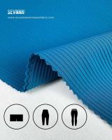 China Innovative Recycled Lycra Fabric with Fog Foil Metallic Print Hologram, SPF50 UV Protection, and Circular Knit Technology for sale