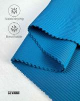 China Innovative Recycled Lycra Fabric with Fog Foil Metallic Print Hologram, SPF50 UV Protection, and Circular Knit Technology for sale