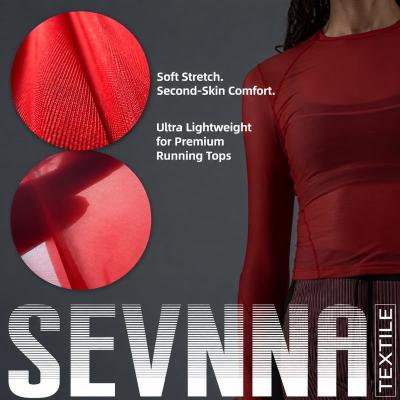 China 75GSM UPF 30+ Ultra Lightweight PA LYCRA SPORT Stretch Fabric for Running Tops SP7915 for sale