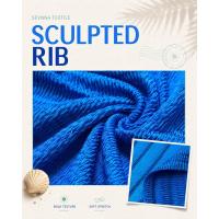 China 320GSM UPF 50+ Recycled Nylon Seersucker Textured Swim Fabric RN-2781 for sale