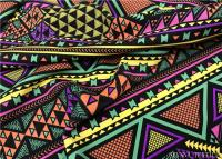 China Wefting Knit Super Stretch Recycled Lycra Fabric / Geometric Pattern Superior Luxe Fabric for sale
