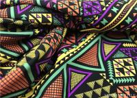 China Wefting Knit Super Stretch Recycled Lycra Fabric / Geometric Pattern Superior Luxe Fabric for sale