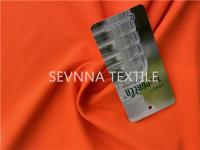 China UV Protection Recycled Swimwear Fabric Spandex 4 Way Stretch Free Cut Orange for sale