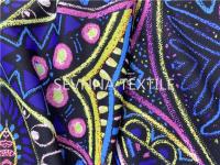 China Floral Pattern Stretch Legging Fabric Tight Fit Compress R Blend Spandex Polyester for sale