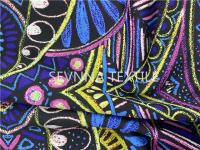 China Floral Pattern Stretch Legging Fabric Tight Fit Compress R Blend Spandex Polyester for sale