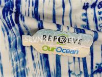 China Custom Digital Printed Fresh Blue Activewear Knit Fabric Recycled UV Protect for sale