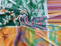 China Soft Touch Daisy Pattern Recycled Swimwear Fabric Repreve Nylon for sale