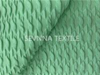 China Mint Green Texture Poly Yarn Recycled Swimwear Fabric Repreve Spandex for sale