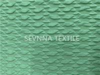 China Mint Green Texture Poly Yarn Recycled Swimwear Fabric Repreve Spandex for sale