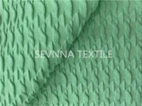 China Mint Green Texture Poly Yarn Recycled Swimwear Fabric Repreve Spandex for sale