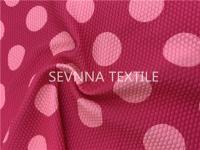 China Bubble Texture Repreve Fiber Recycled Swimsuit Fabric Rosy Dot for sale