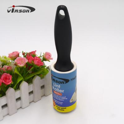 China Black Handle Pet Hair Sticky Disposible Lint Roller for sale