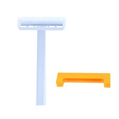 China BAC RAZOR yellow single blade shaver 5 piece pack Swedish stainless steel blade shaver single blade disposable razors for sale