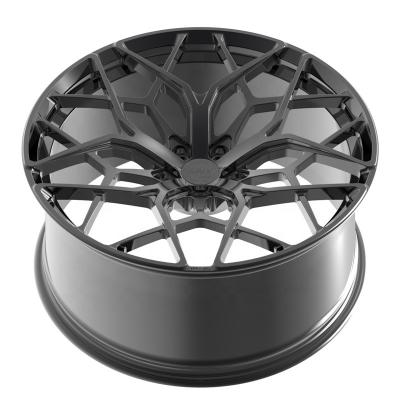 China 21 inch monoblock brushed black car wheels 5X115 aluminum alloy forged wheels for sale