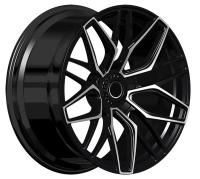 China Centerlock type bright colour painting Forged Custom Wheels 18 19 Inch With Black Machine Face rims for sale