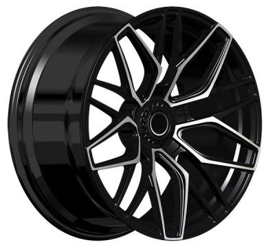 China Centerlock type bright colour painting Forged Custom Wheels 18 19 Inch With Black Machine Face rims for sale