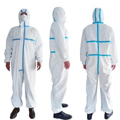 China PPE Disposable Protective Suit , Chemical Protective Coveralls Clinical Mutiple Sizes for sale
